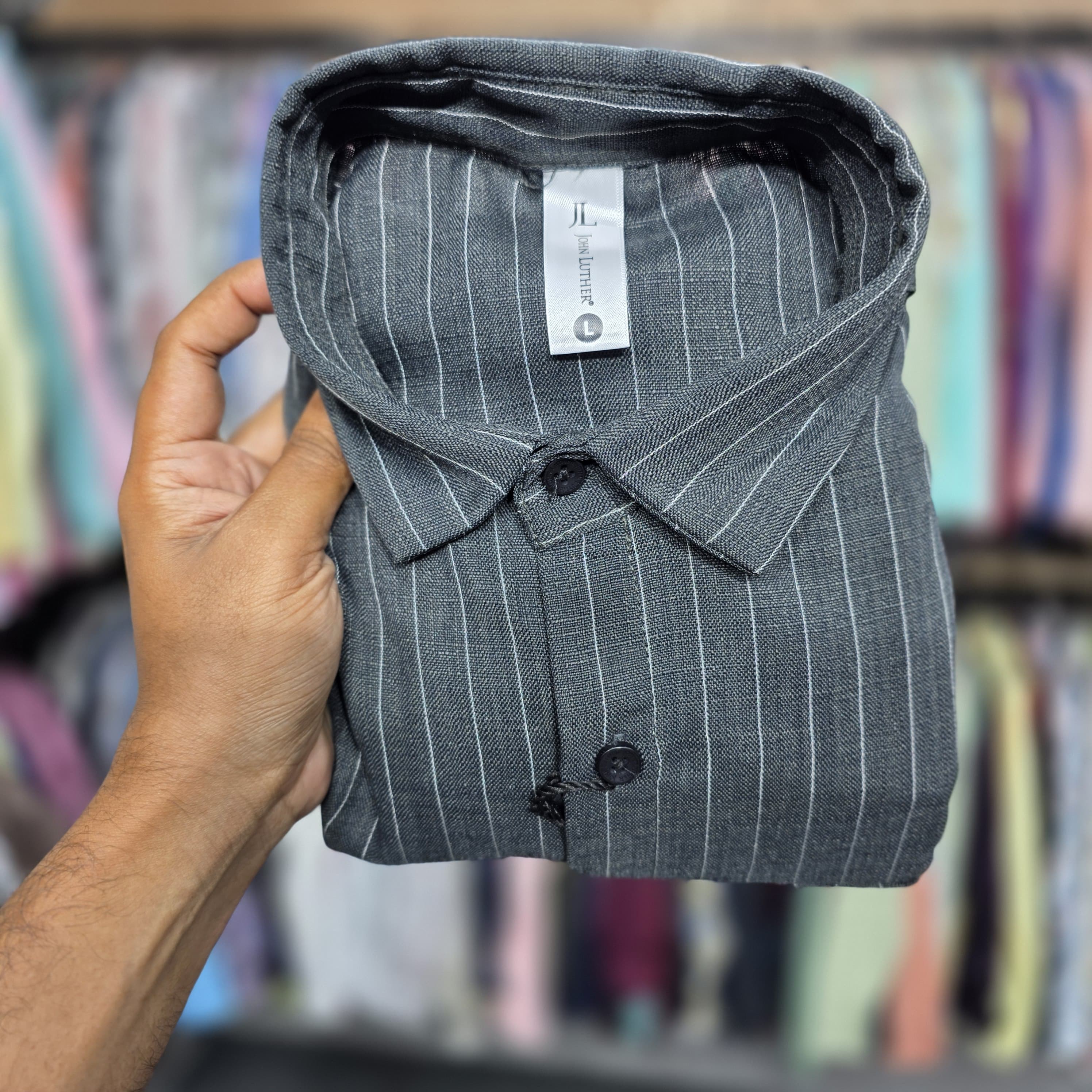 Stripes Full sleeve lenin Shirts single pcs @299 and Buy 4 pcs combo ...